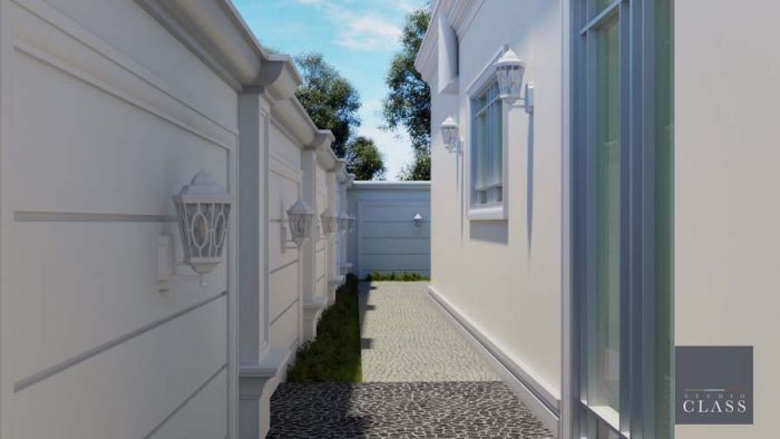 Projeto sobrado duplex neoclássico estilo francês pórtico com 6 suítes